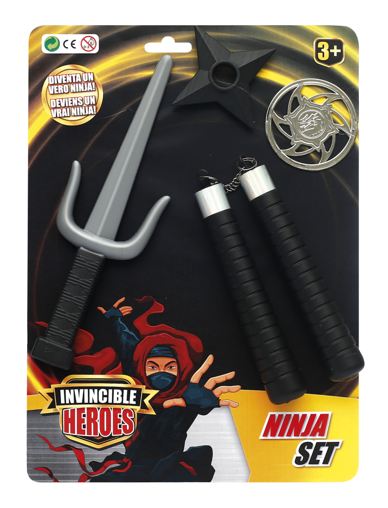 NINJA SET 4 PCS - Invincible Heroes - Toys Center