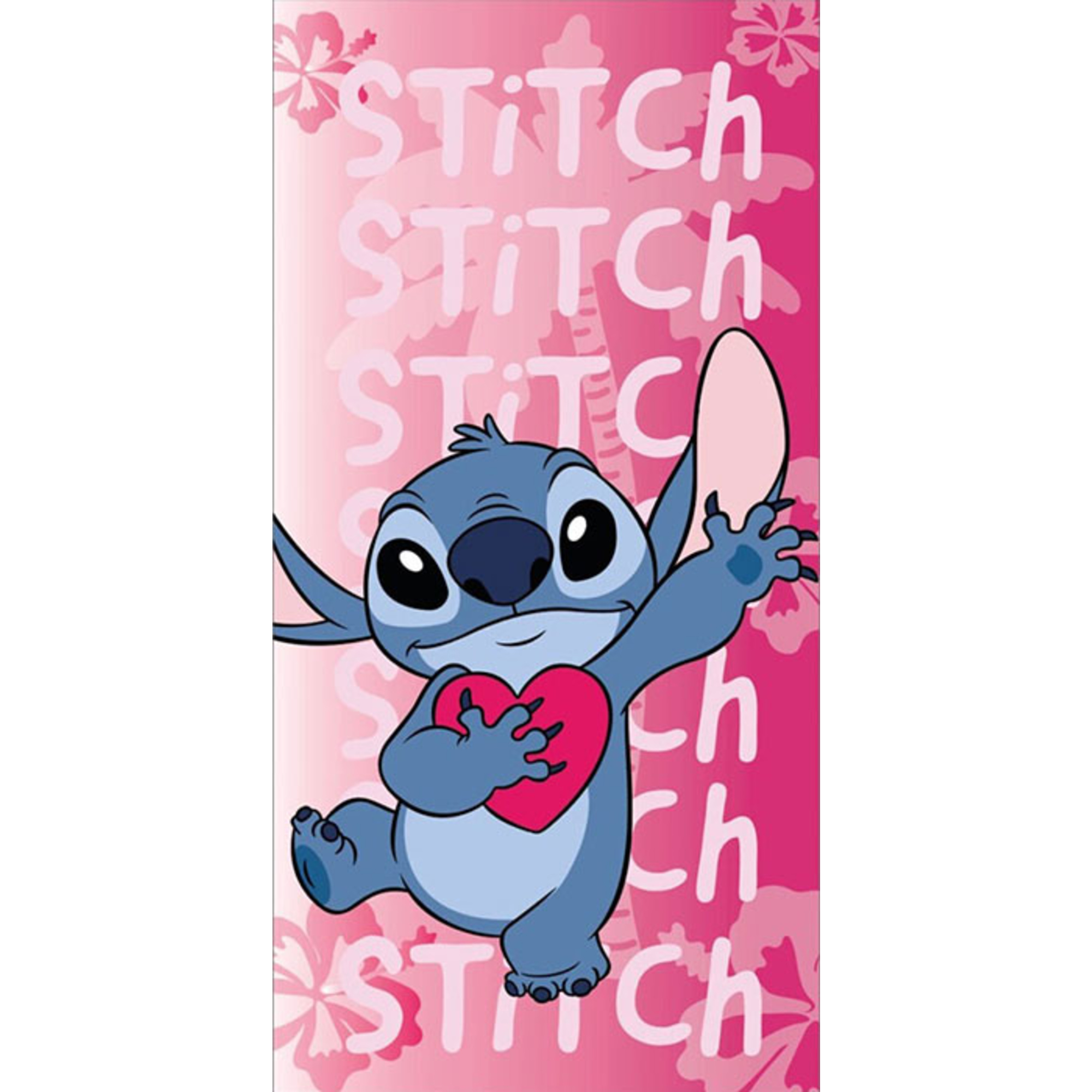 Telo mare poliestere disney stitch w/heart 70x140cm - Toys Center